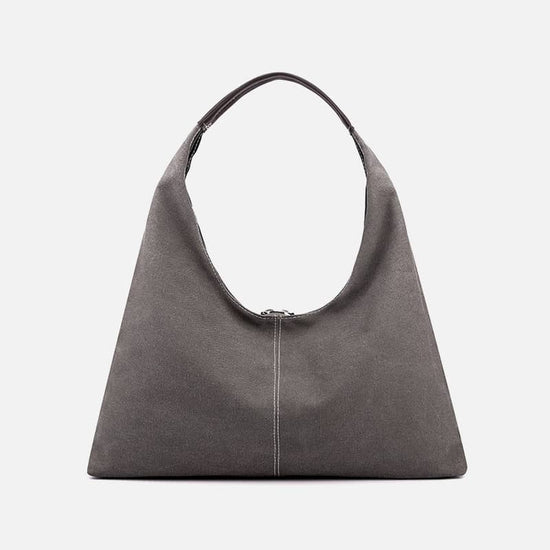 Plastic Canvas color block bag Gray White YonPop