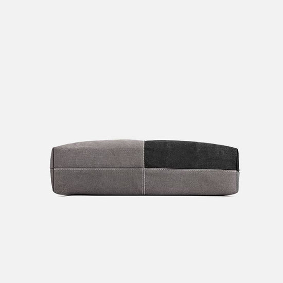 Plastic Canvas color block bag Gray White YonPop