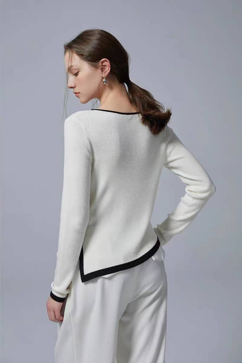 Minimalist Round Neck Wool Sweater – YonPop